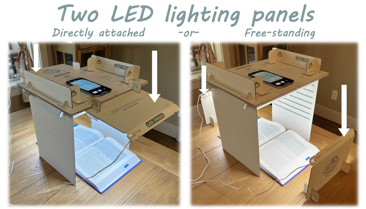 Scanner Bin Pro - continuously adjustable with two LED panels